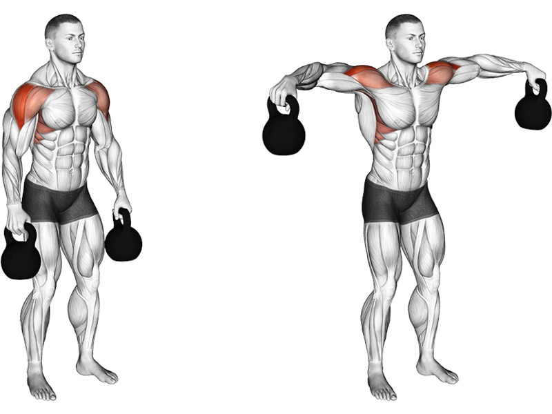 Kettlebell Lateral Raise How To Muscles Worked Form Guide Liftosaur Kettlebell Lateral Raise How To Muscles Worked Form Guide Liftosaur