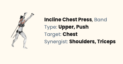 Band Incline Chest Press - How To, Muscles Worked & Form Guide | Liftosaur