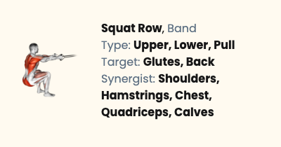 Band Squat Row | Liftosaur