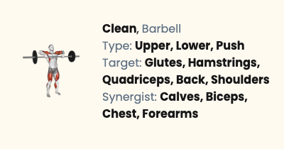 Barbell Clean | Liftosaur