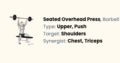 Barbell Seated Overhead Press | Liftosaur