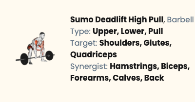 Barbell Sumo Deadlift High Pull | Liftosaur