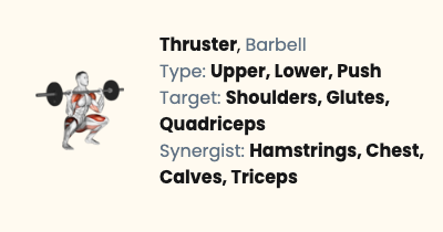 Barbell Thruster | Liftosaur