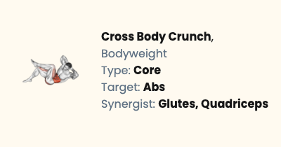 Bodyweight Cross Body Crunch | Liftosaur