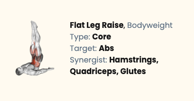 Bodyweight Flat Leg Raise | Liftosaur