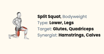 Bodyweight Split Squat | Liftosaur
