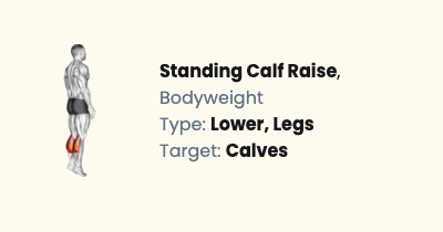 Bodyweight Standing Calf Raise | Liftosaur