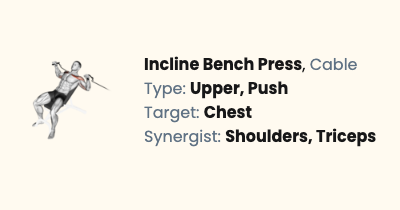 Cable Incline Bench Press - How To, Muscles Worked & Form Guide | Liftosaur