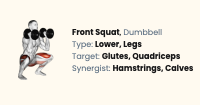 Dumbbell Front Squat | Liftosaur
