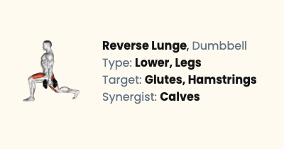 Dumbbell Reverse Lunge | Liftosaur