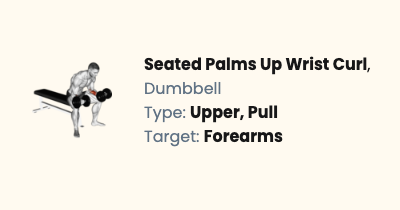 Dumbbell Seated Palms Up Wrist Curl | Liftosaur