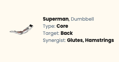 Dumbbell Superman | Liftosaur