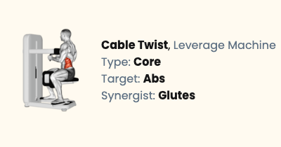 Leverage Machine Cable Twist | Liftosaur