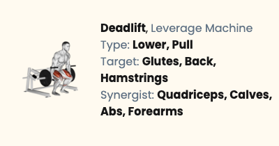 Leverage Machine Deadlift | Liftosaur