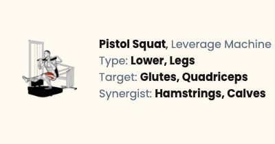 Leverage Machine Pistol Squat | Liftosaur