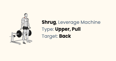 Leverage Machine Shrug | Liftosaur