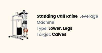 Leverage Machine Standing Calf Raise | Liftosaur